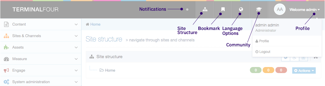 Header Footer Menus Terminalfour Knowledge Base